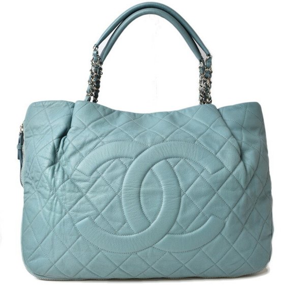 CHANEL | Bags | Chanel Tote Bag 2way Chain Here Mark Quilted Stitch ...